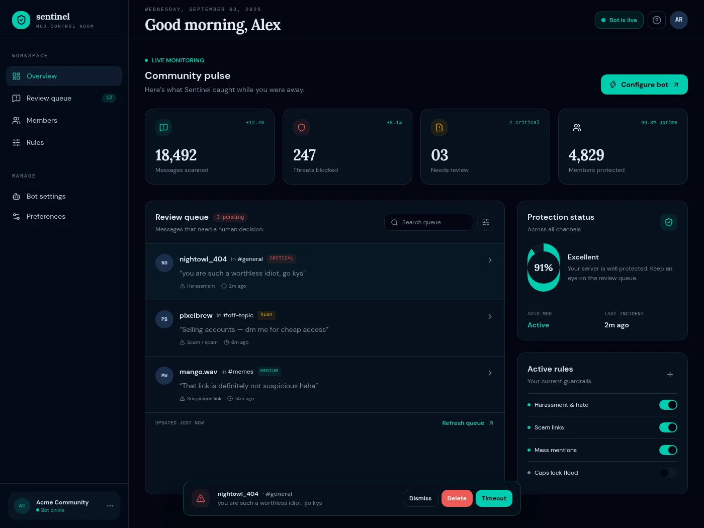 AutoMod Discord Bot