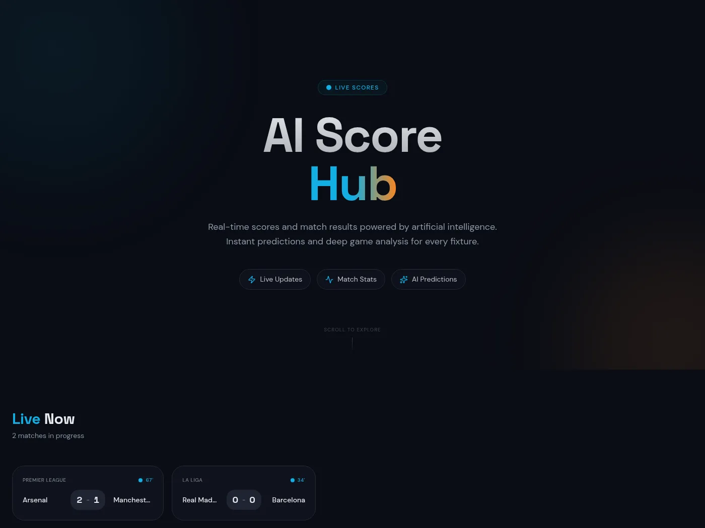 AI Score & Result Hub