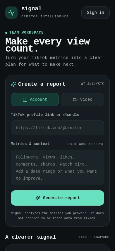 TikTok Insights Mobile