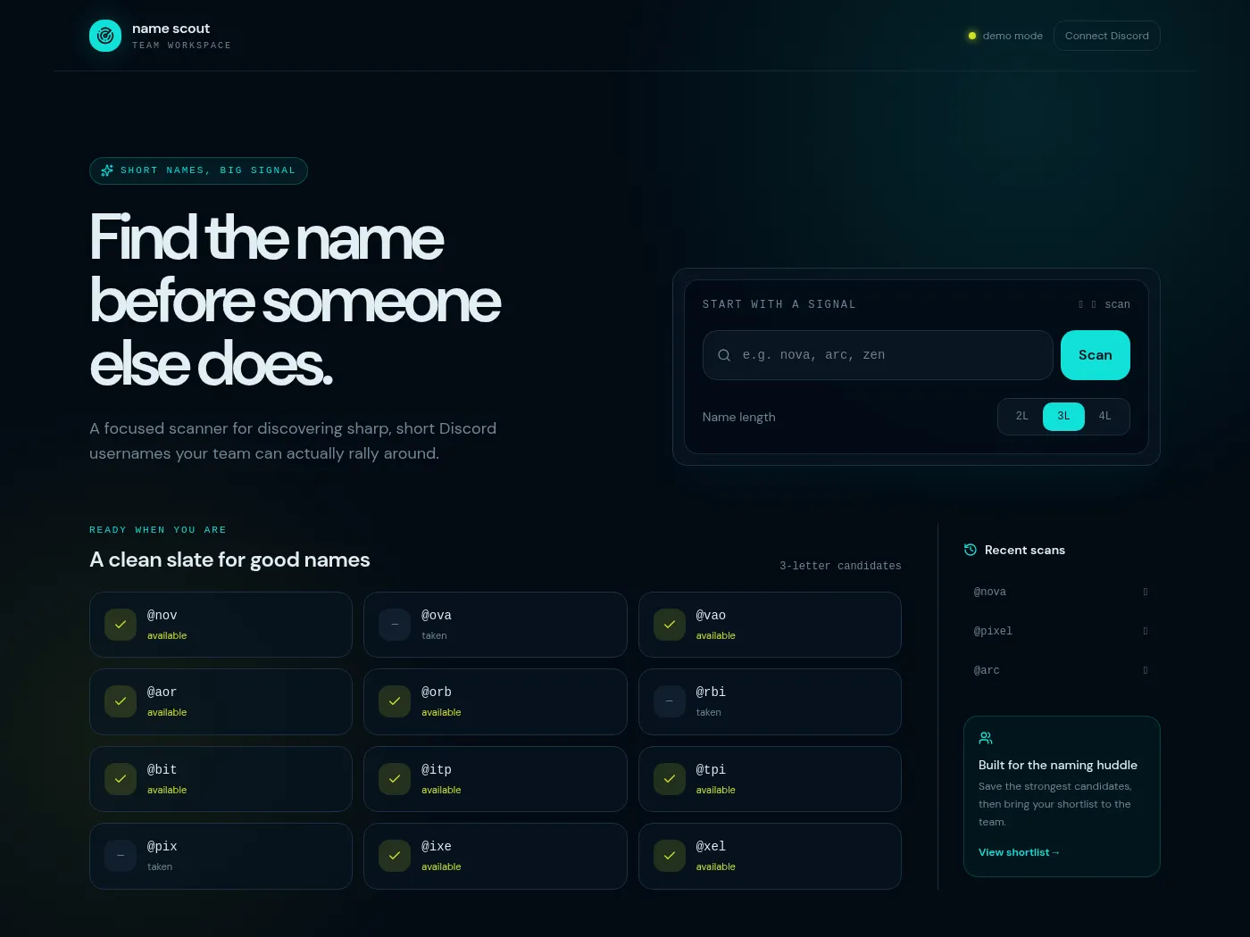 Discord Name Finder