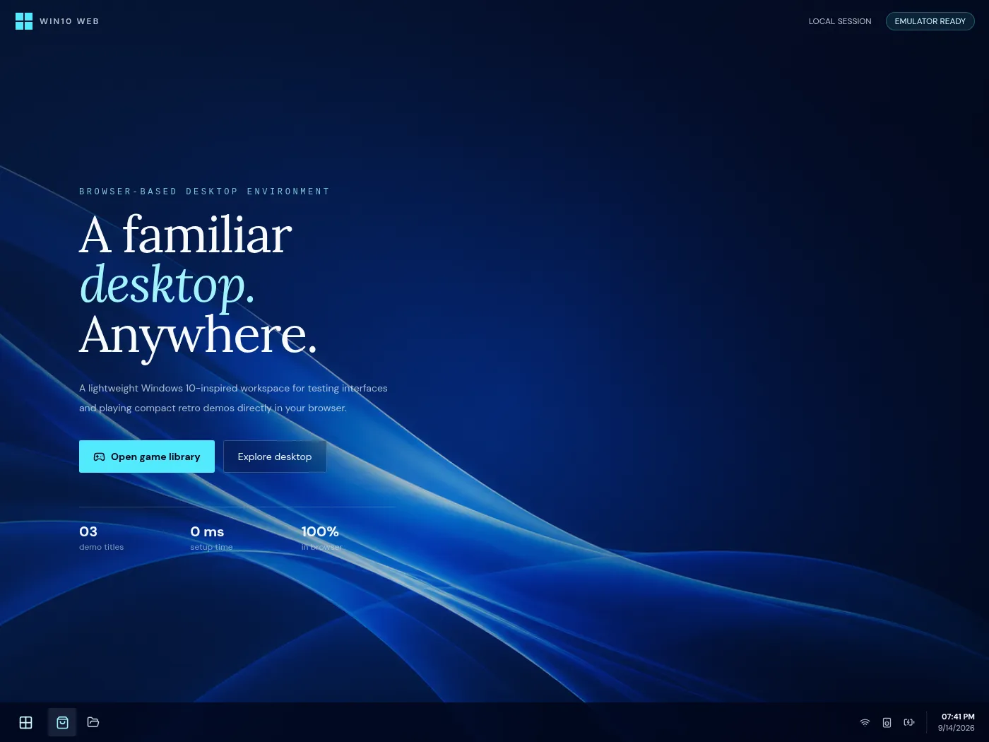 Win10 Web Emulator