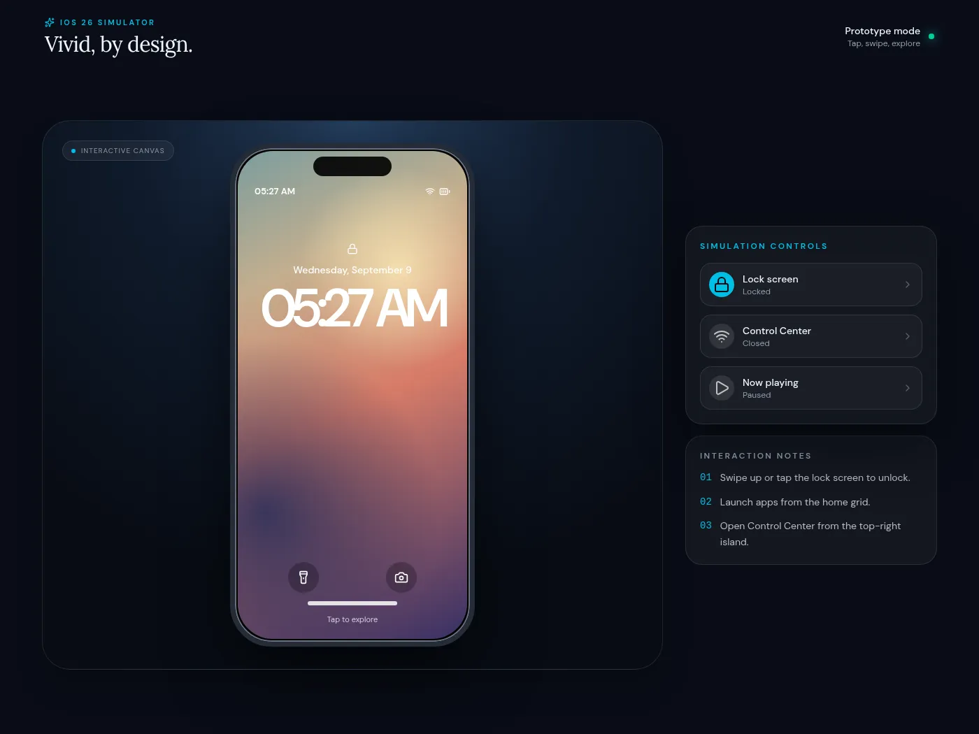 iOS 26 UI Simulator