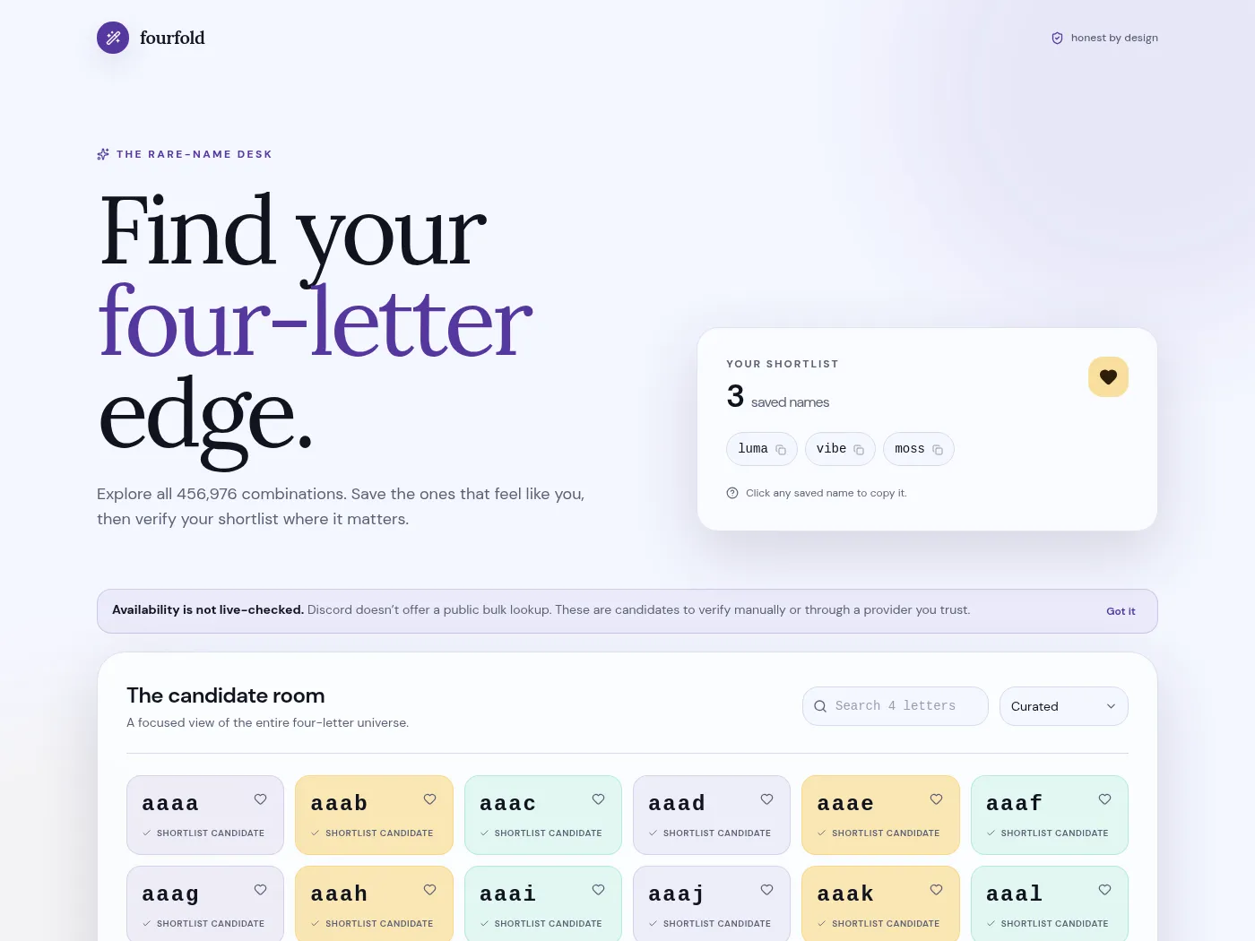 Discord 4-Letter Checker