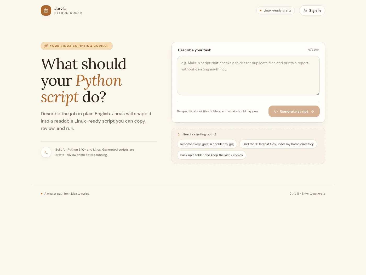 Jarvis Python Coder