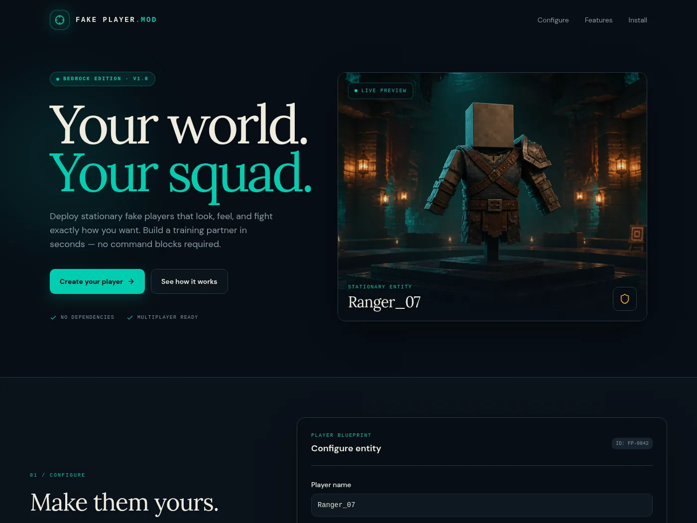 Fake Player Mod
