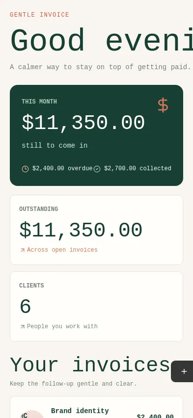 Gentle Invoice Tracker