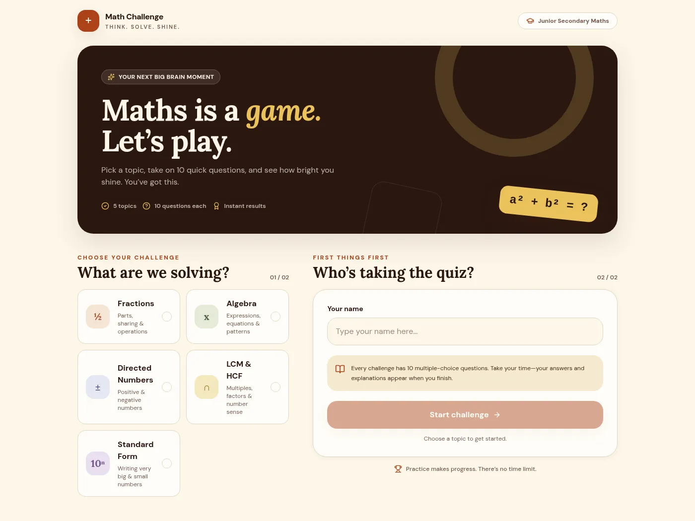 Math Challenge