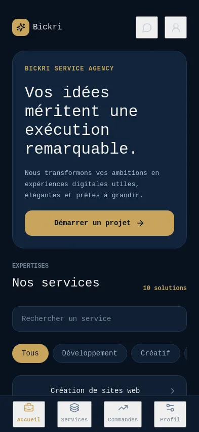 Bickri Service Agency App