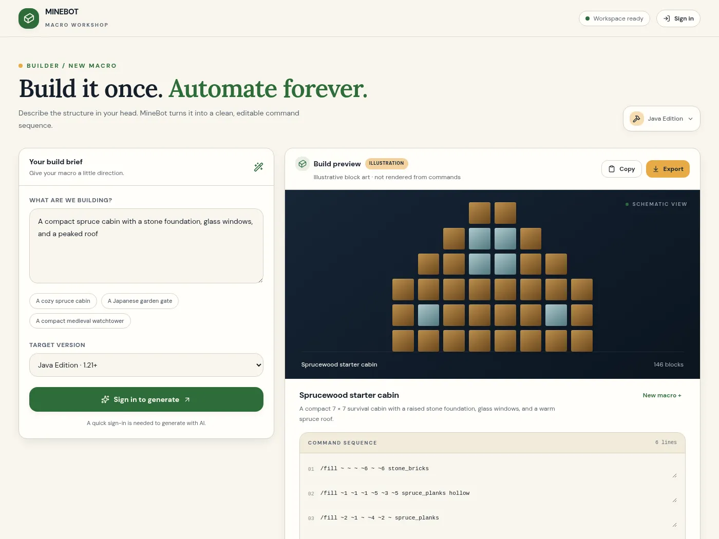 MineBot Macro Builder