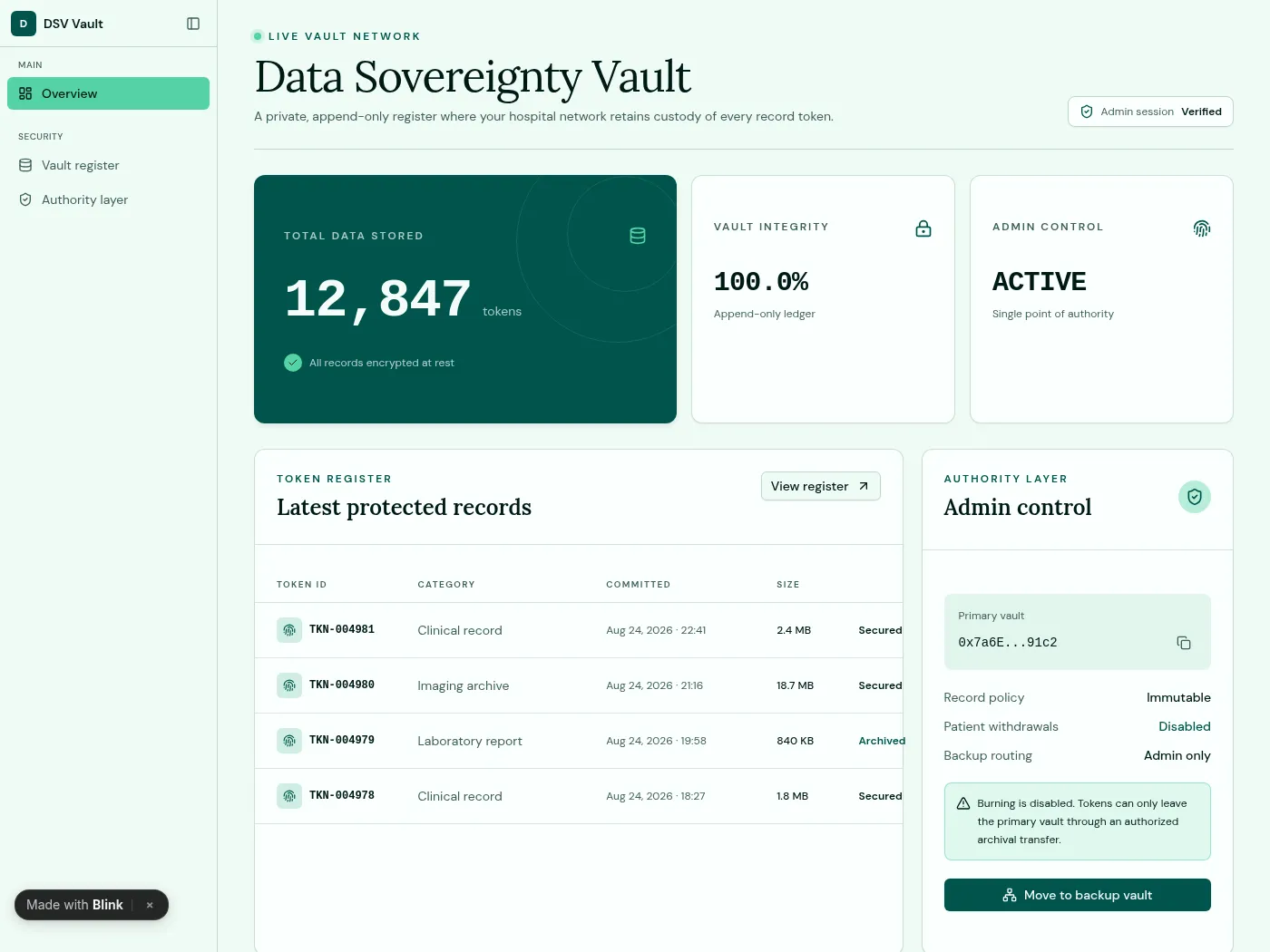 Data Sovereignty Vault