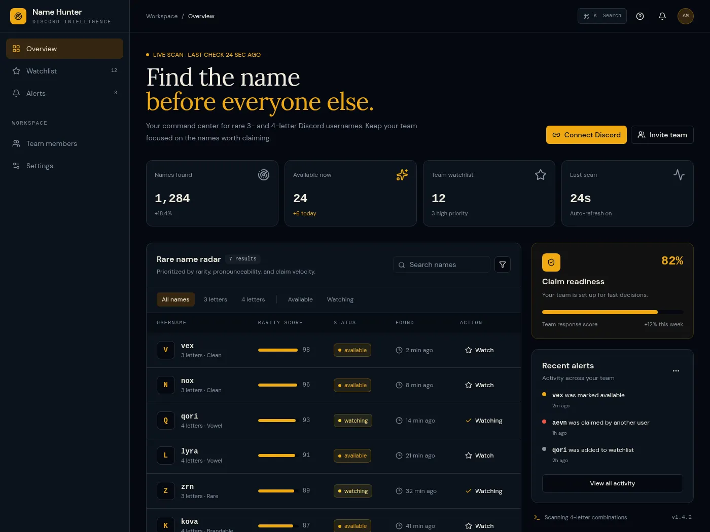 Discord Name Hunter