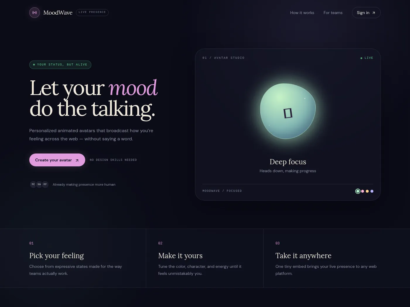 MoodWave Avatars