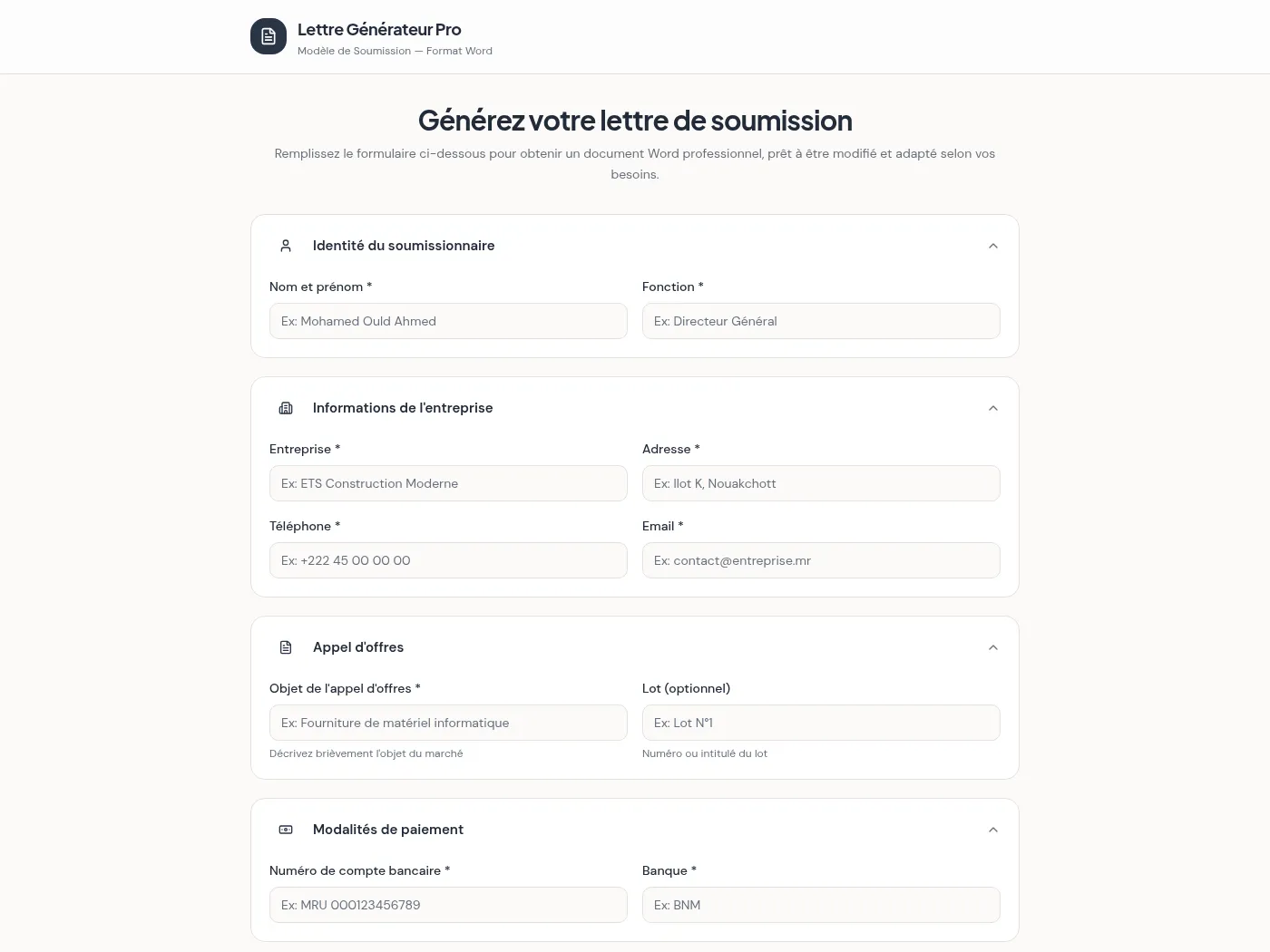 Lettre Générator Pro