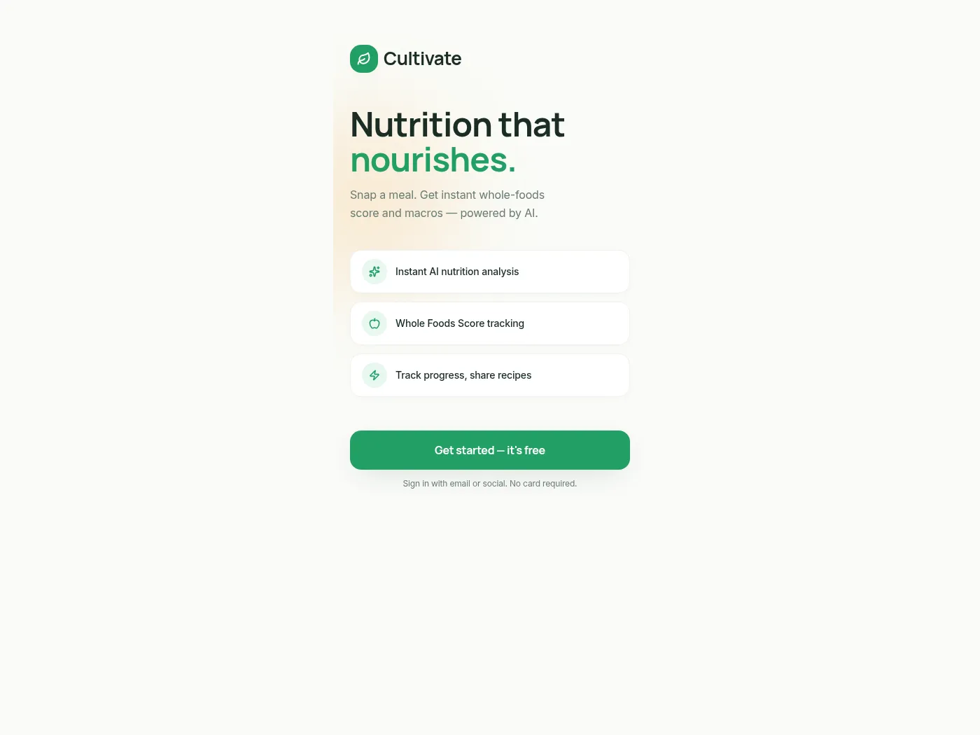 Cultivate Wellness App