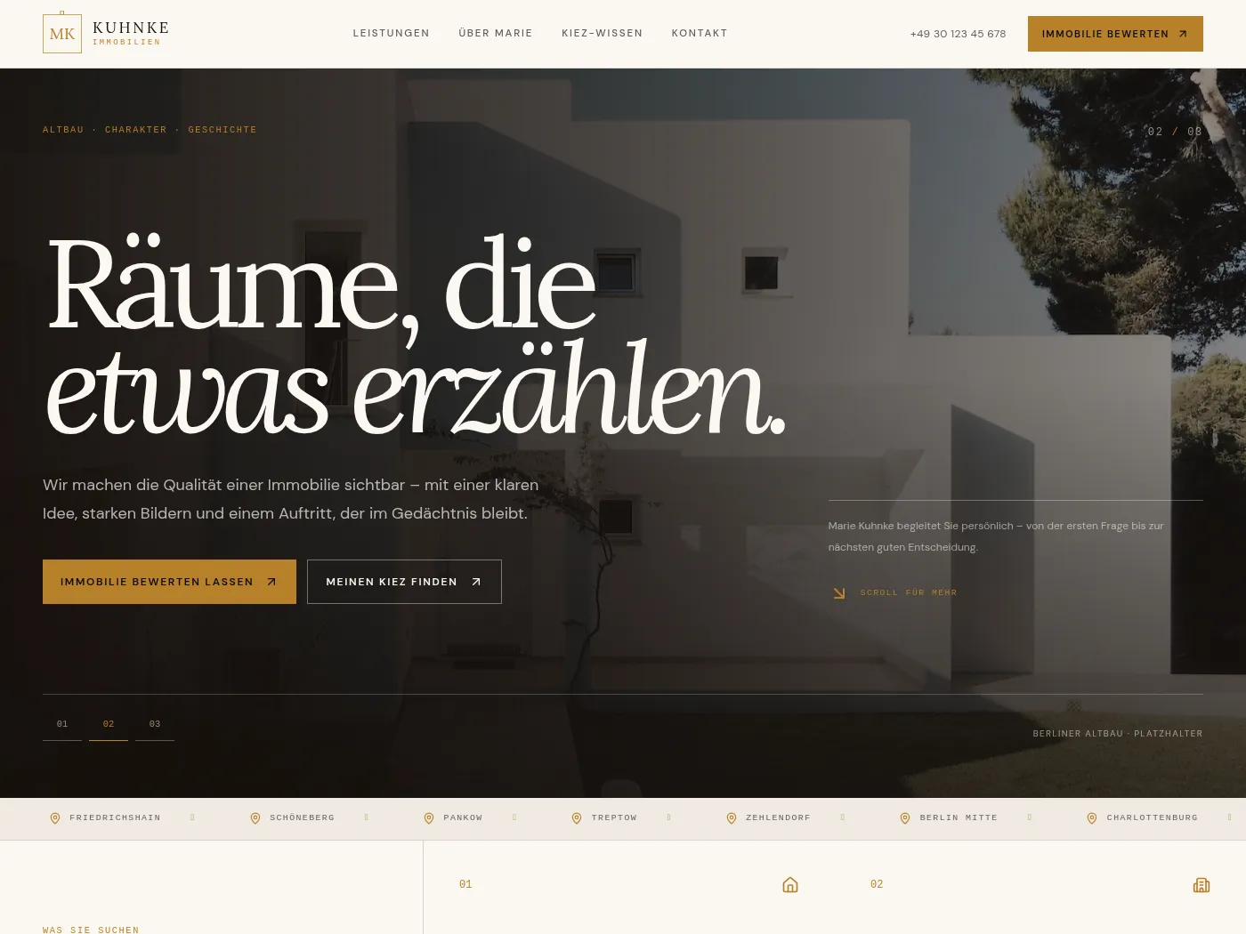 Kuhnke Immobilien Web Design