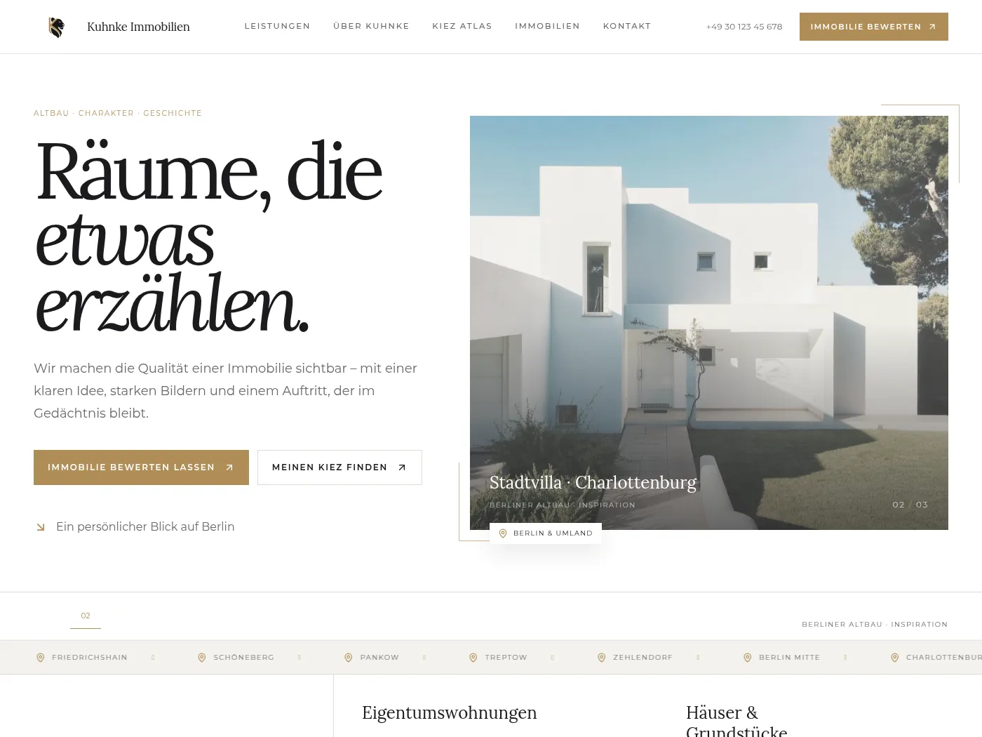 Kuhnke Immobilien Web Design
