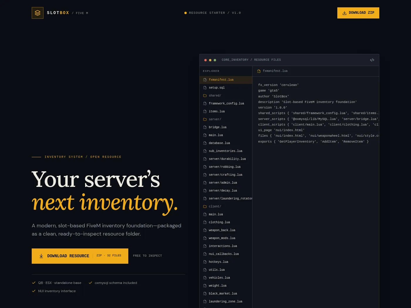 SlotBox FiveM Inventory