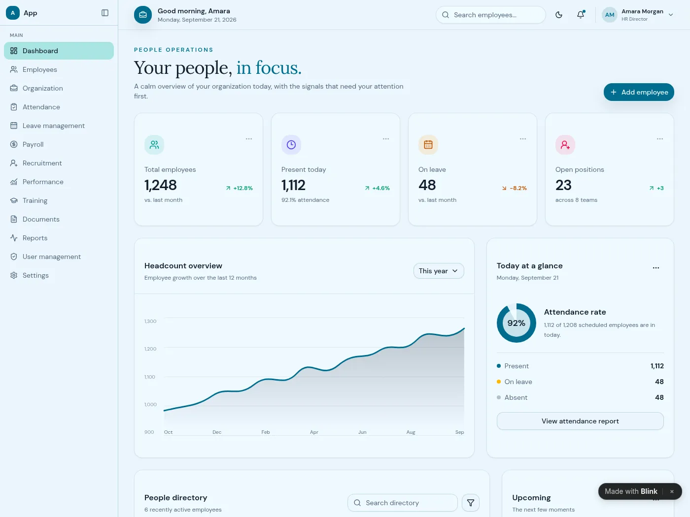 Glass HRMS Web UI