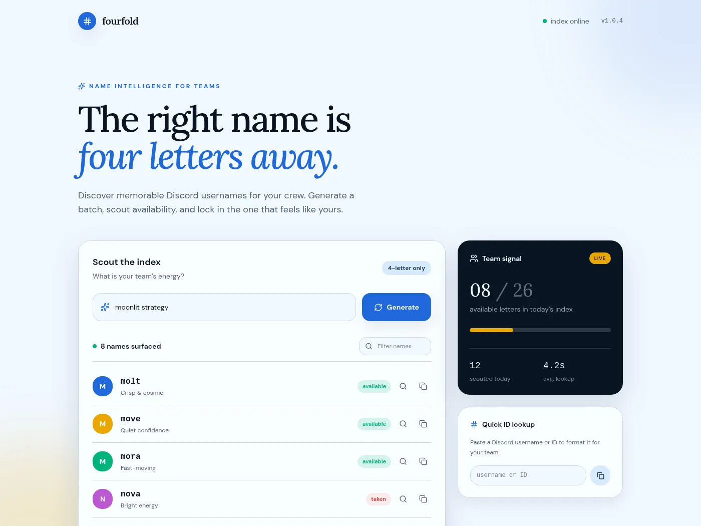 Discord Name Finder