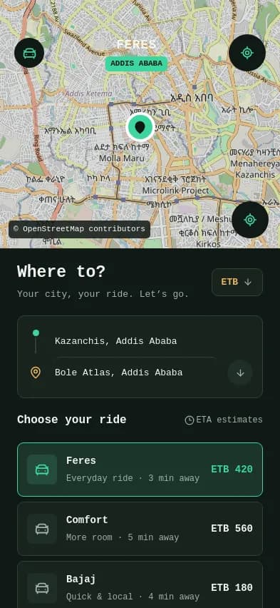 Feres Ethiopian Ride