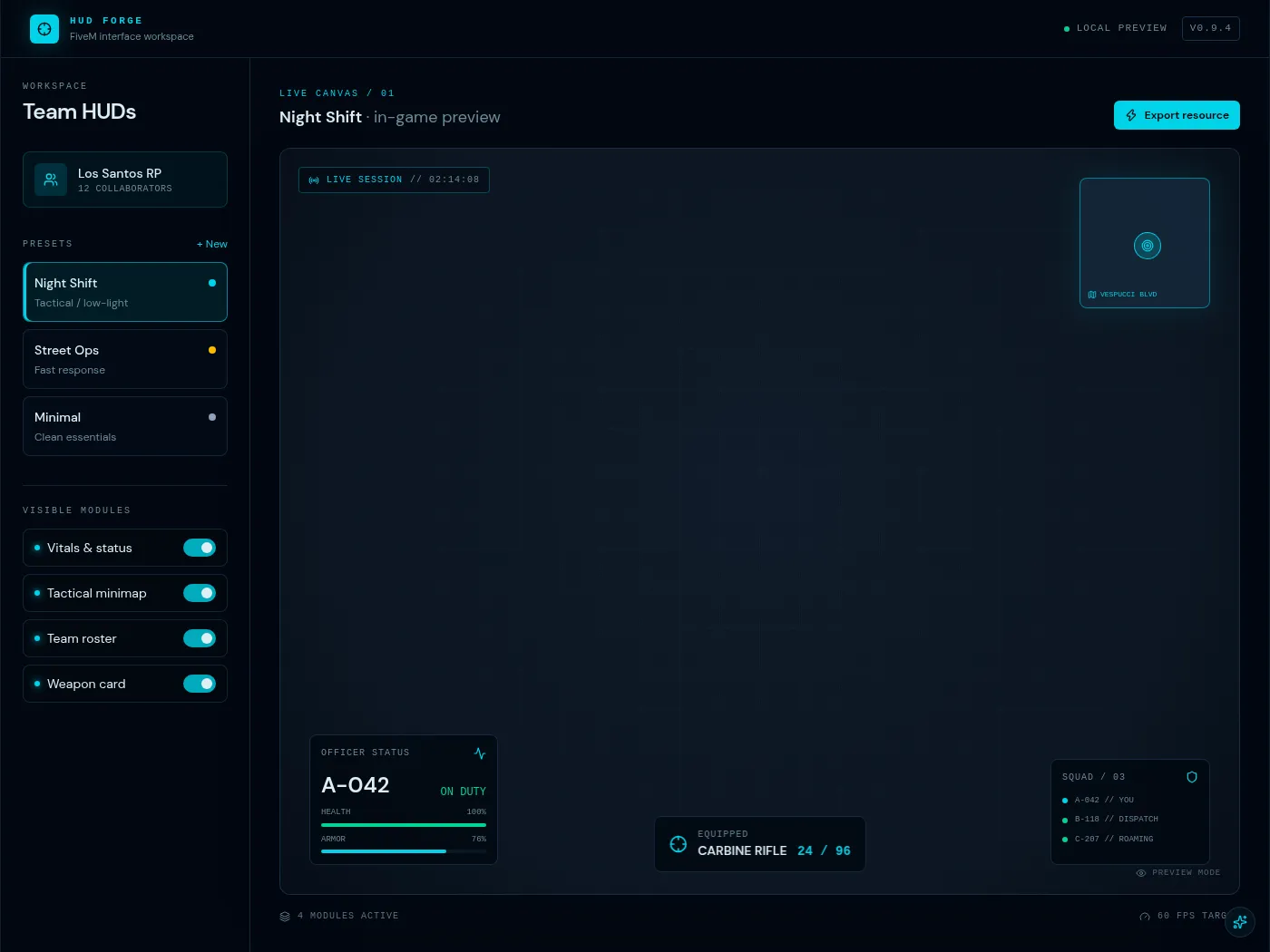 FiveM HUD Designer