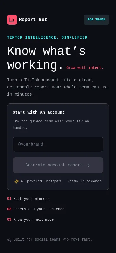 TikTok Report Bot