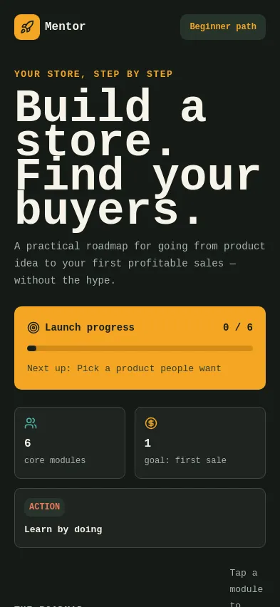 Dropship Mentor Mobile