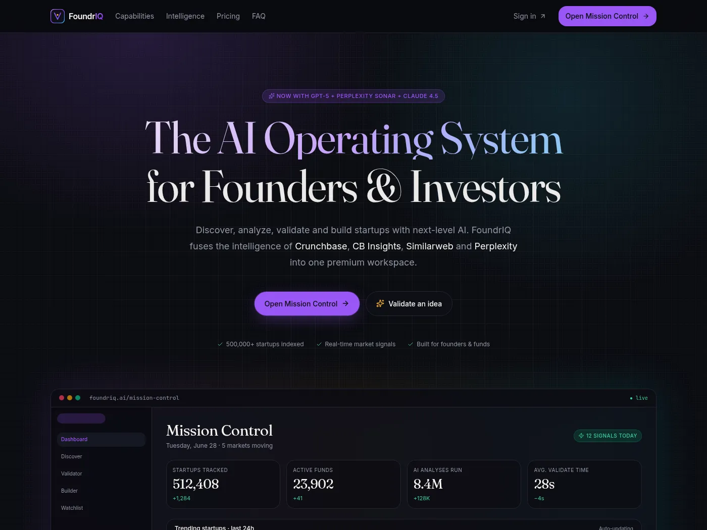 FoundrIQ: AI Startup OS