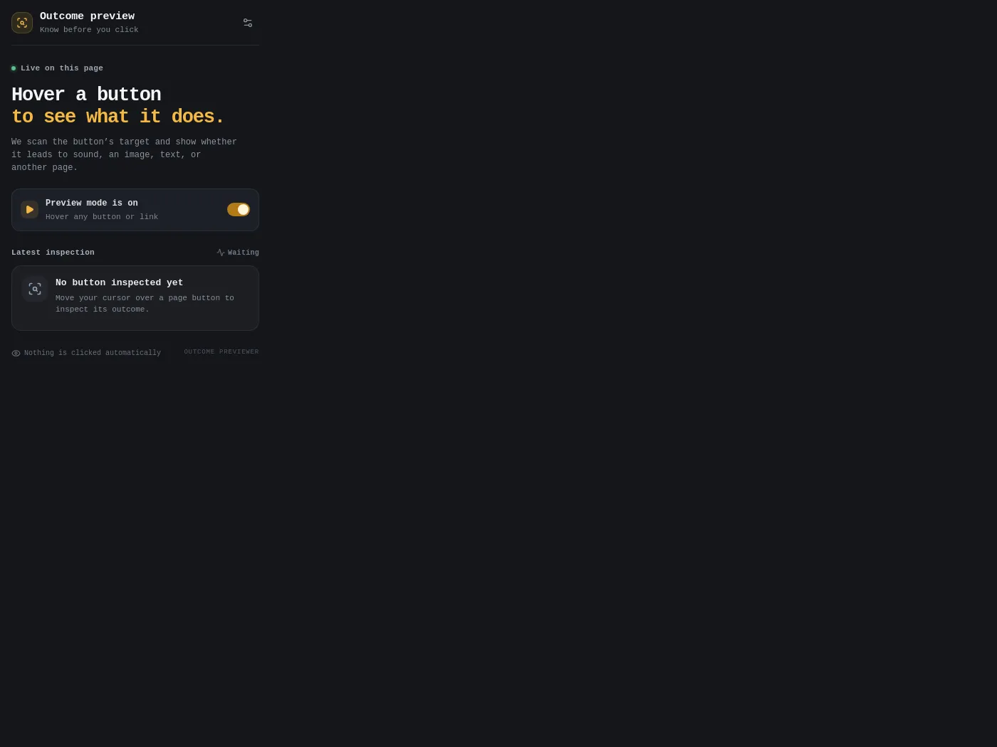 Button Outcome Previewer