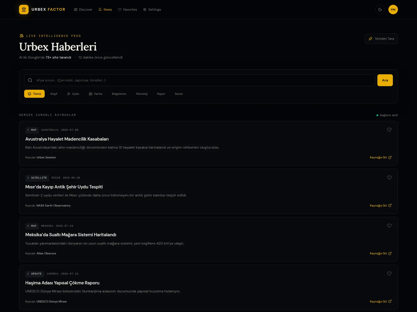 UrbexFactor Explorer
