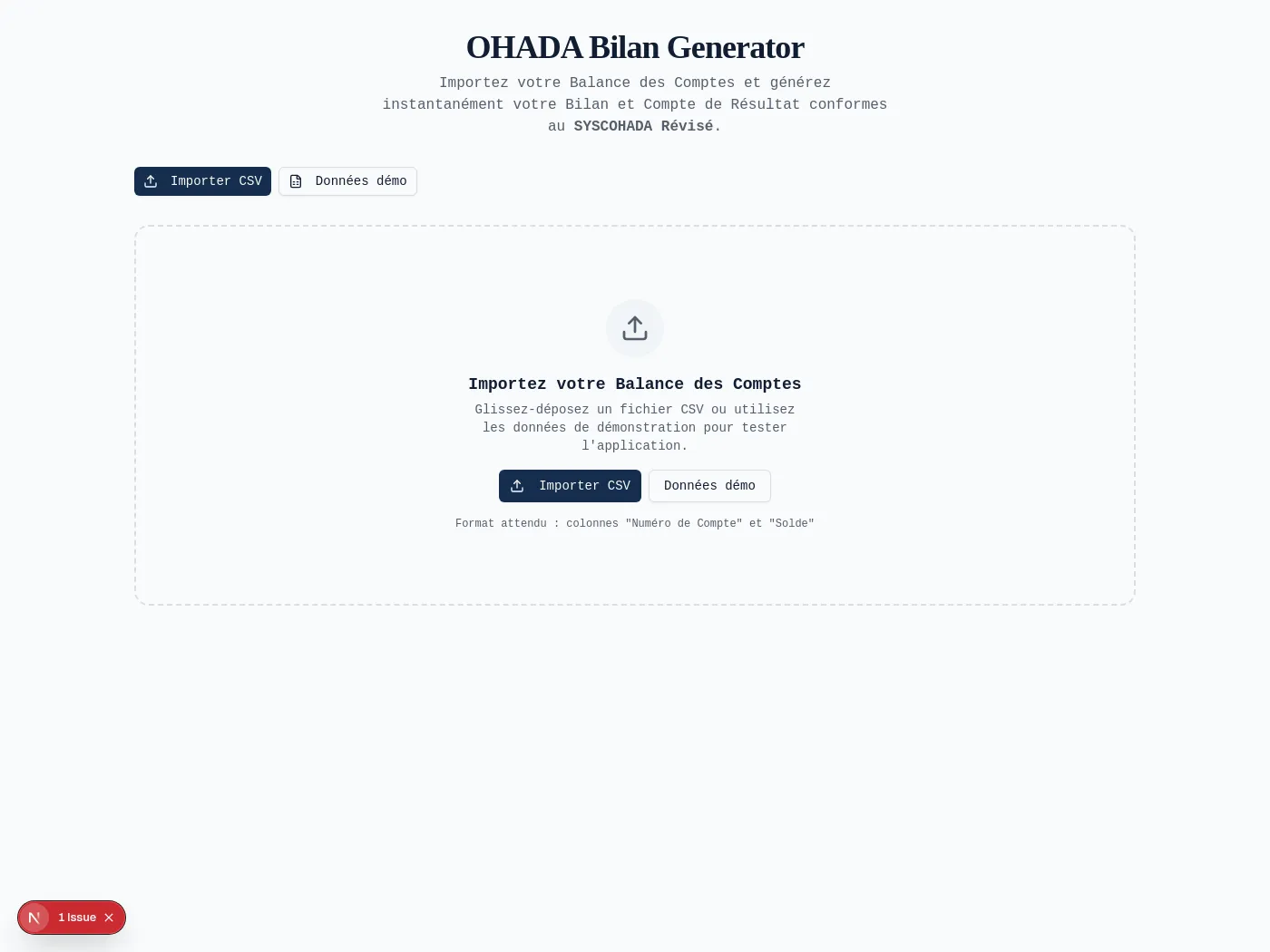 OHADA Bilan Generator