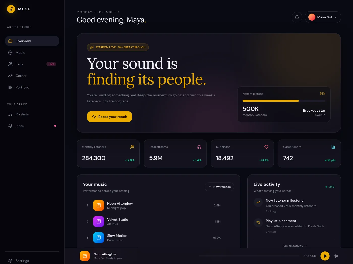Music Stardom Simulator