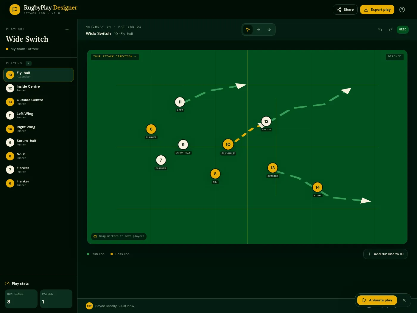 RugbyPlay Designer