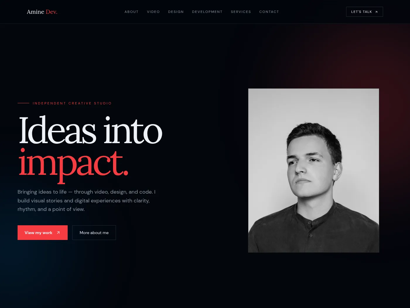 Amine Dev Portfolio Site