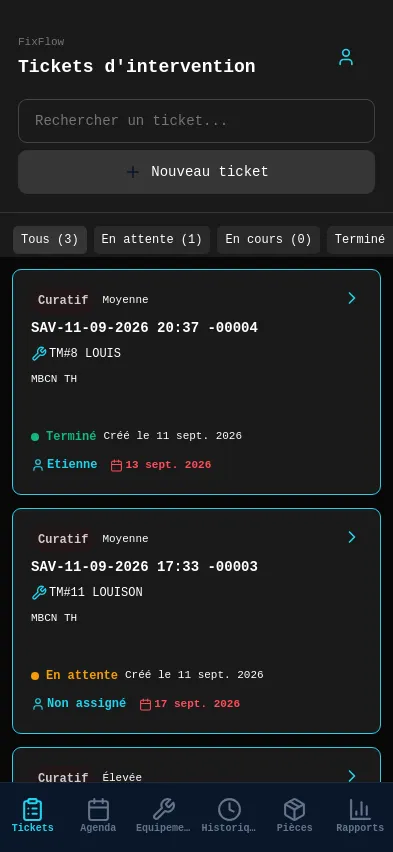 GESTION SUIVI MECANIQUE