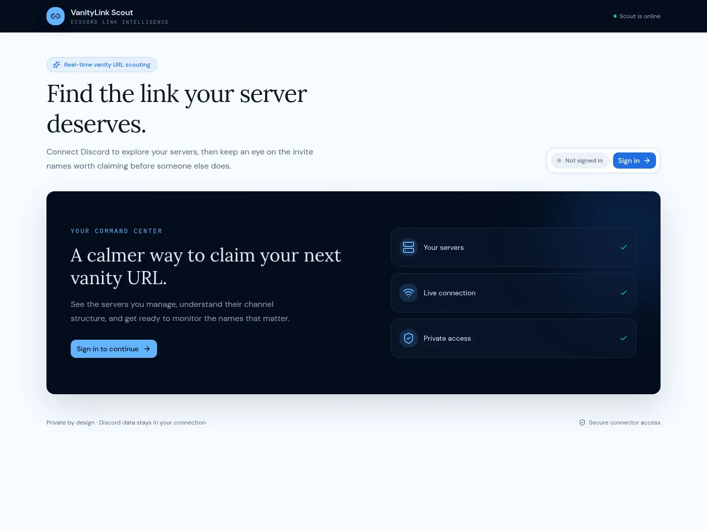 VanityLink Scout