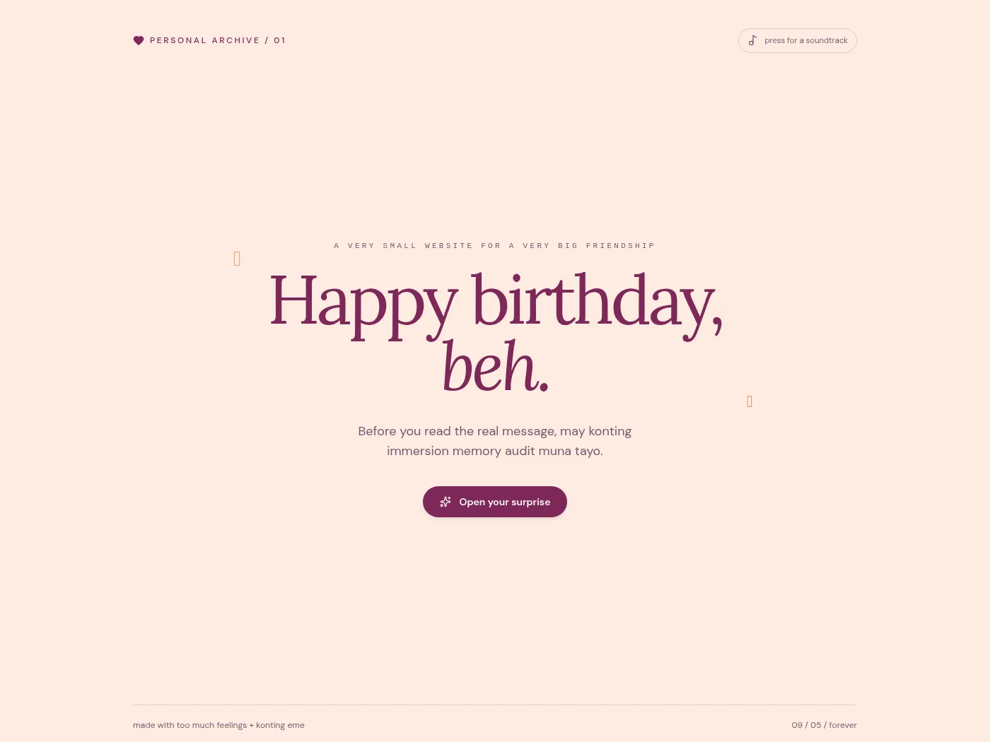 Beh's Birthday Card
