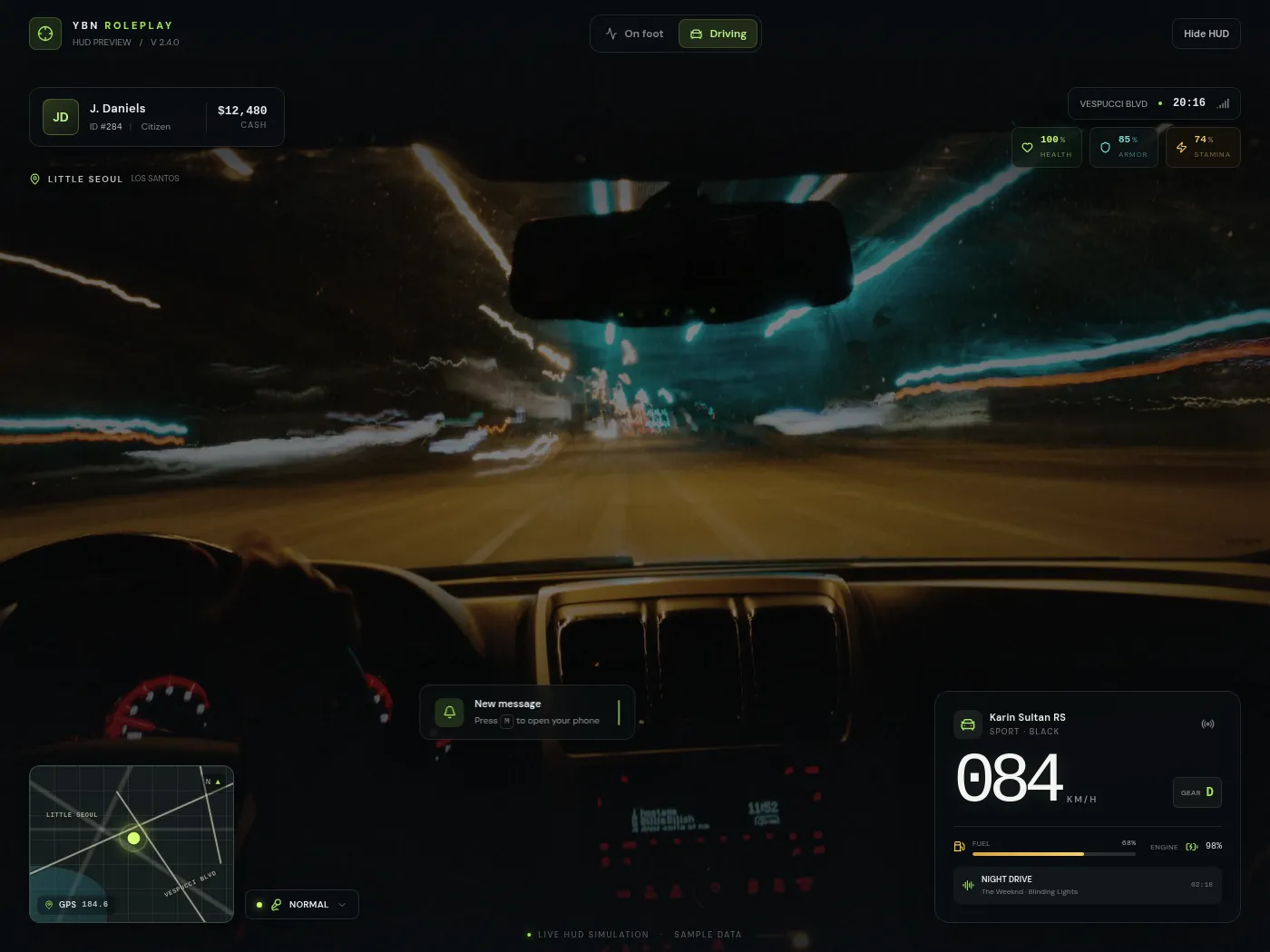 Clean FiveM HUD