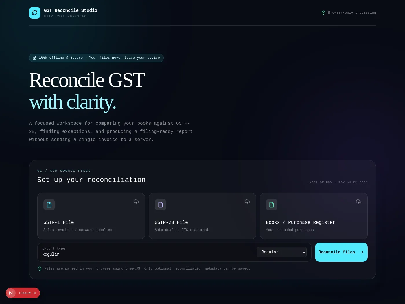 GST Reconcile Studio