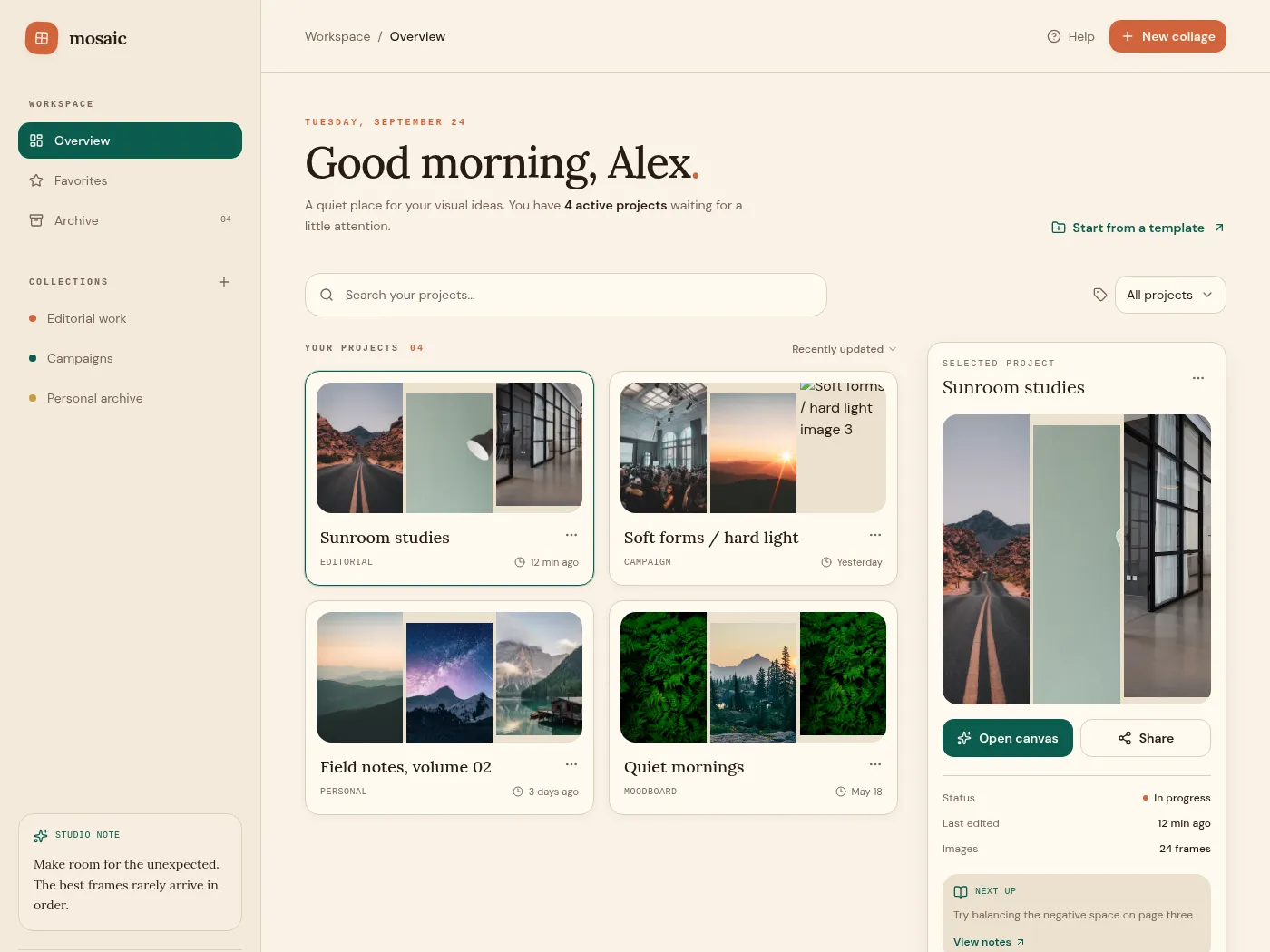 Collage Manager Hub