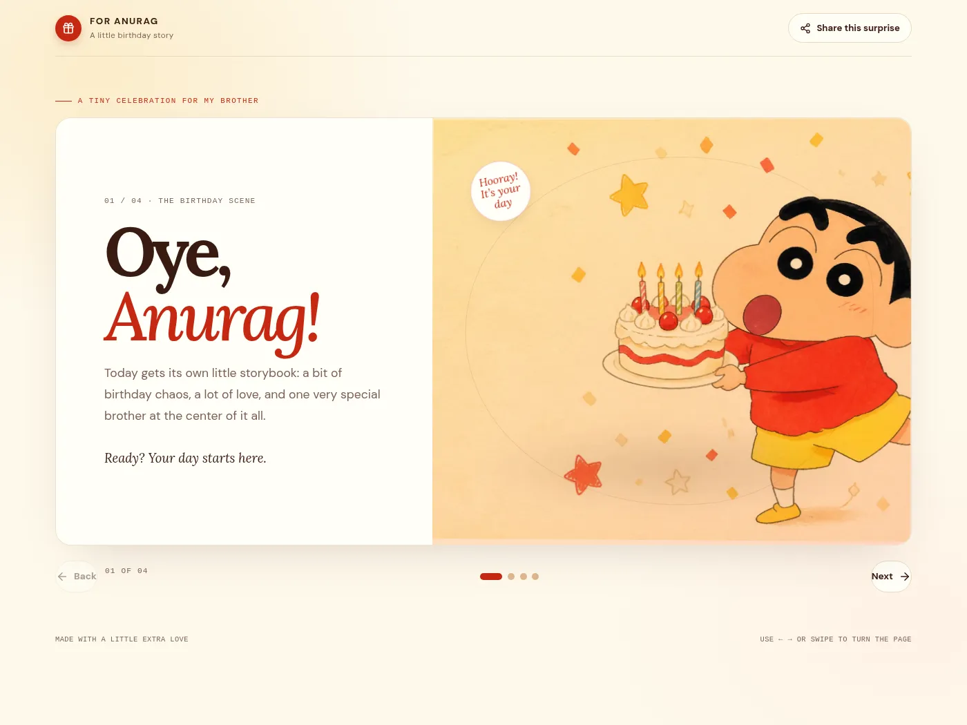 Shinchan Birthday Greetings