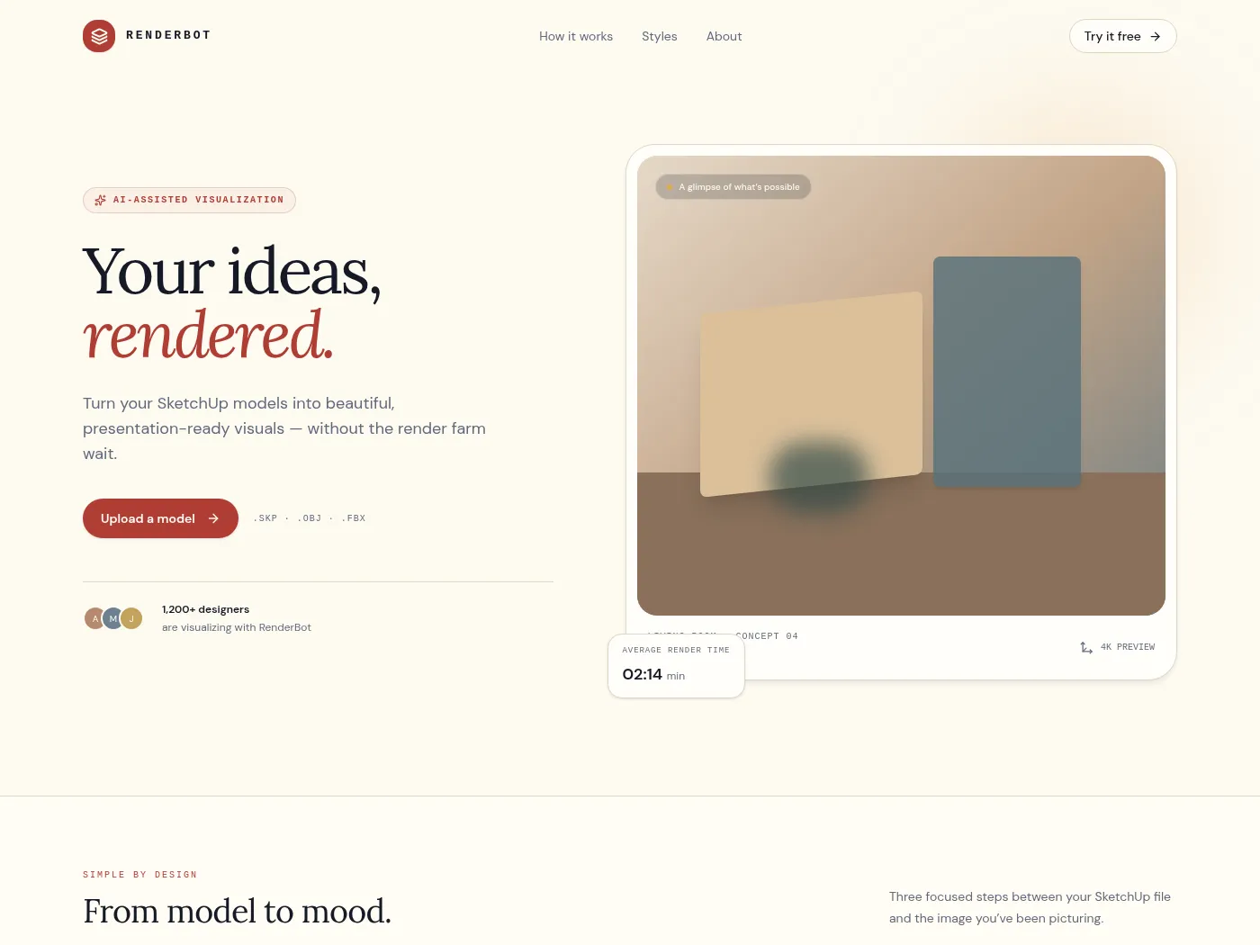 Sketchup RenderBot