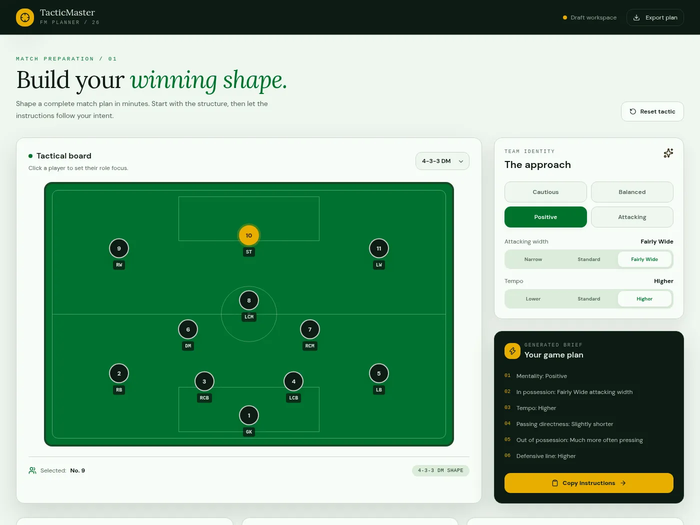 TacticMaster FM Planner