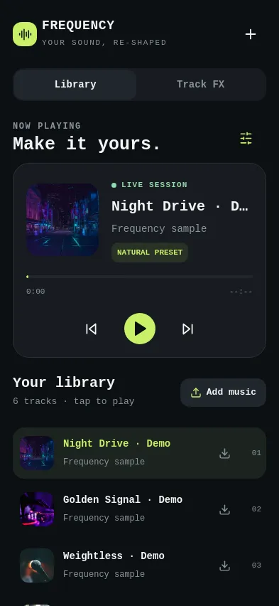 FX Music Player Mobile
