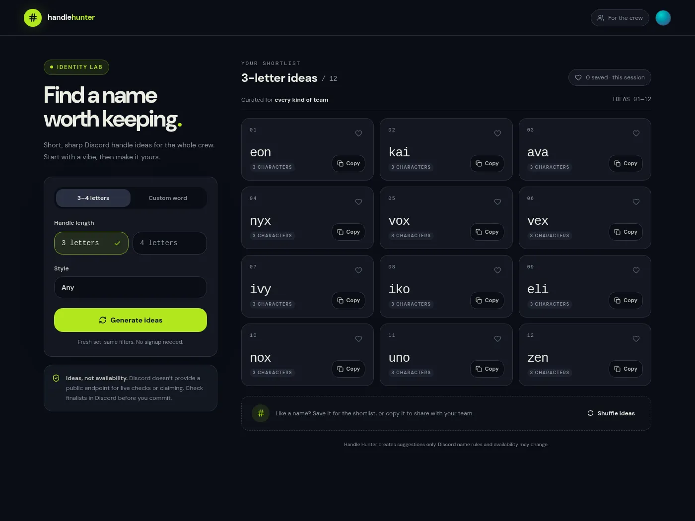 Discord Handle Hunter