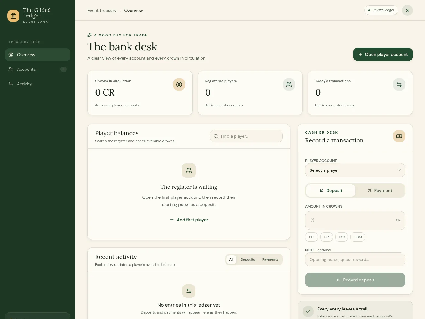 LARP Bank Manager
