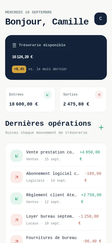 TrésorApp Comptabilité Mobile