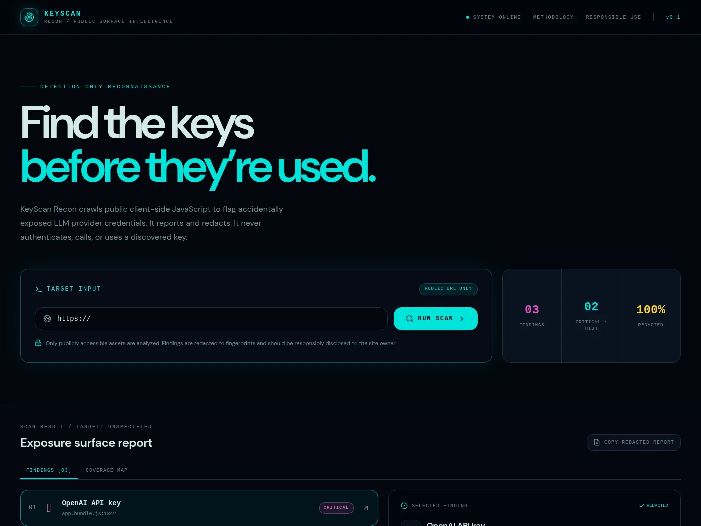 LLM KeyScan Recon
