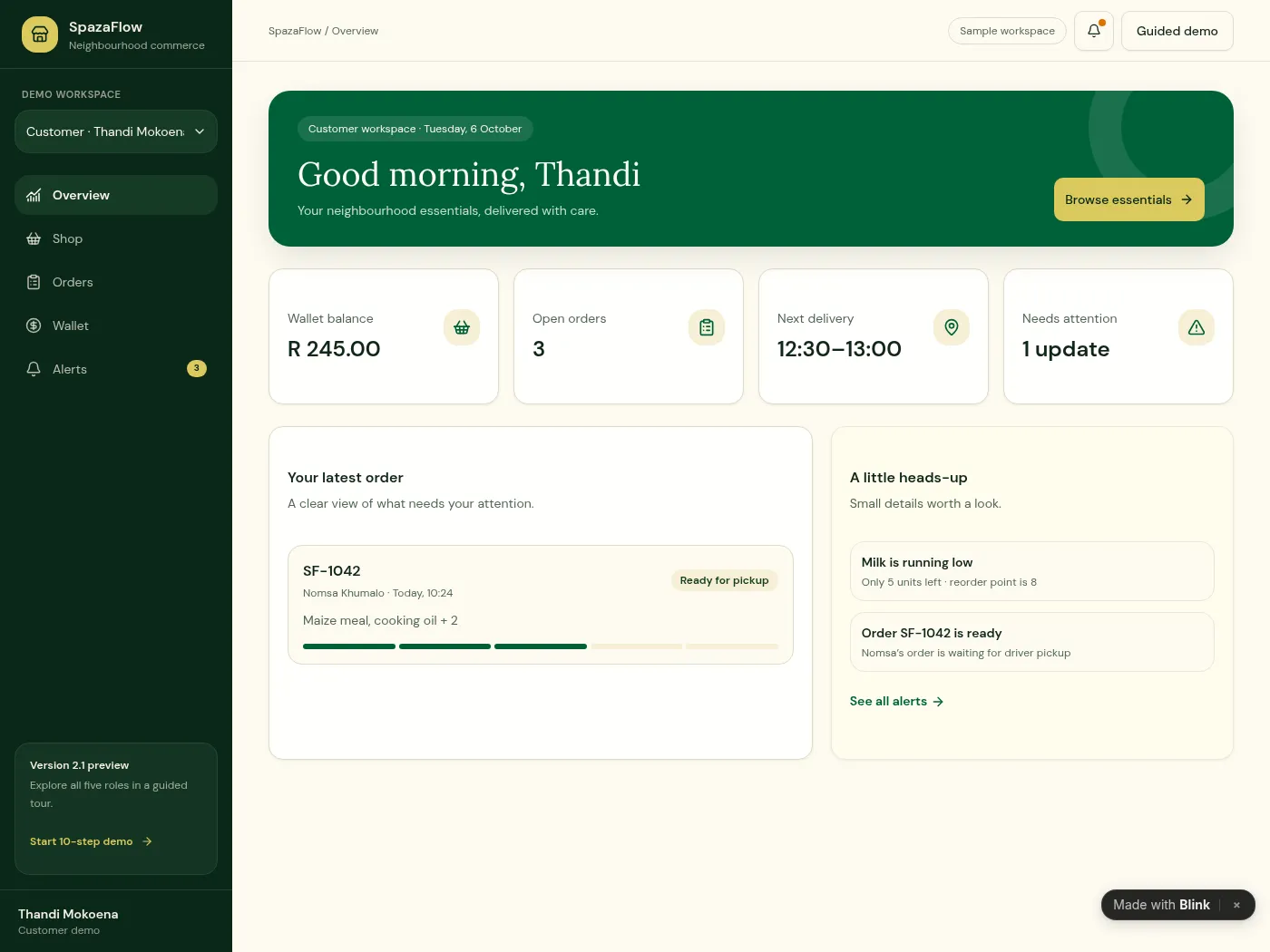 SpazaFlow 2.1 UI Refresh