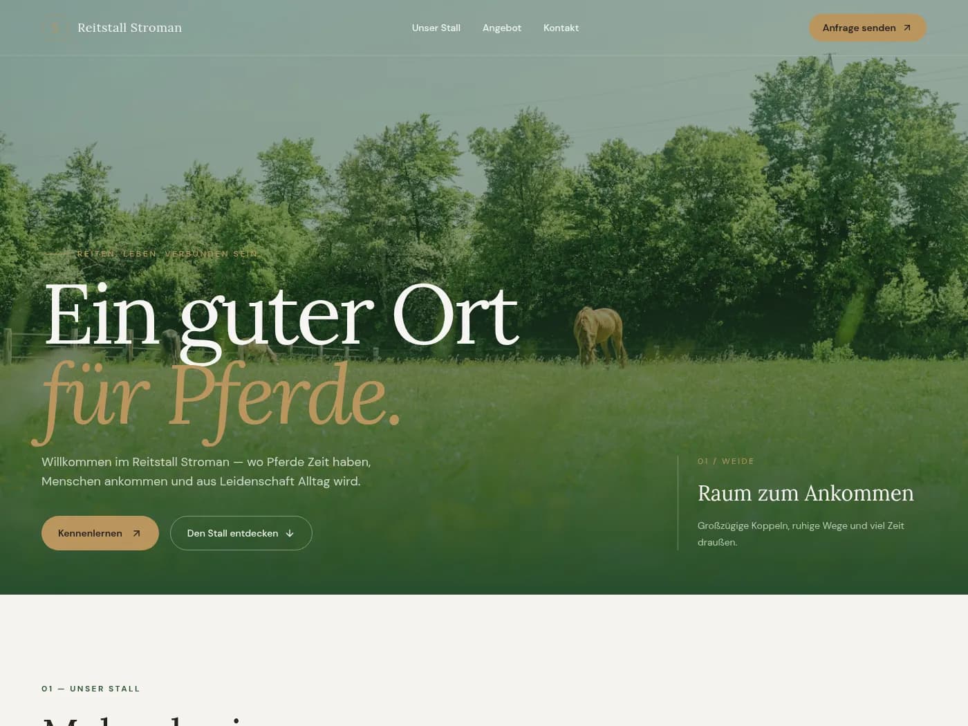 Stroman Reitstall Homepage